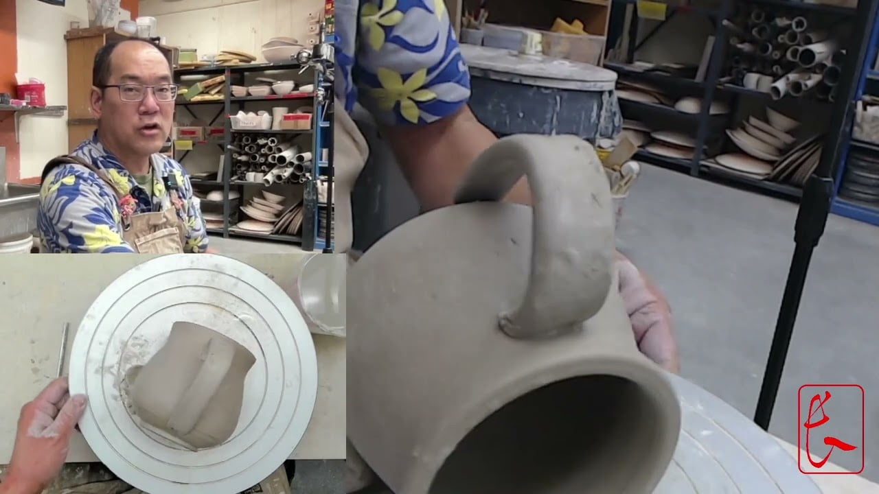 Attaching pulled handles on to Mugs- Ceramics I • Claystation