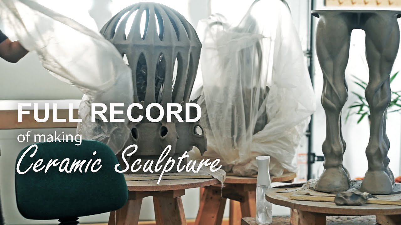 How to build human size sculpture with clay, glazing and firing ...